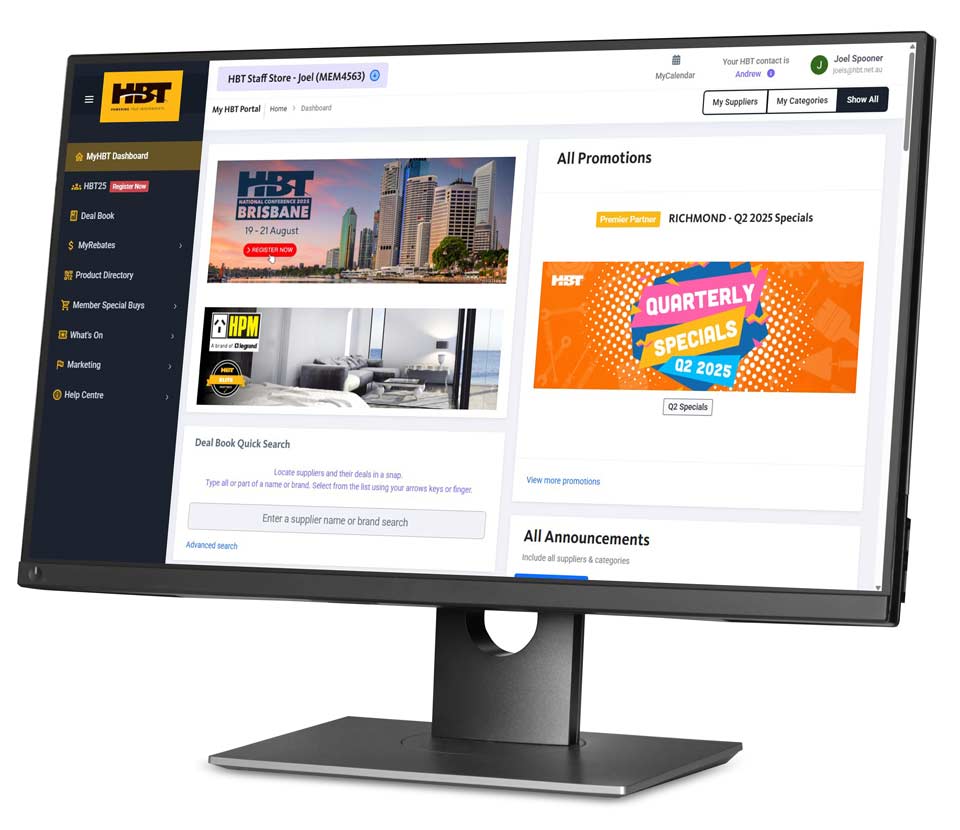 Join HBT - Buying Power and Rebates for Hardware Stores